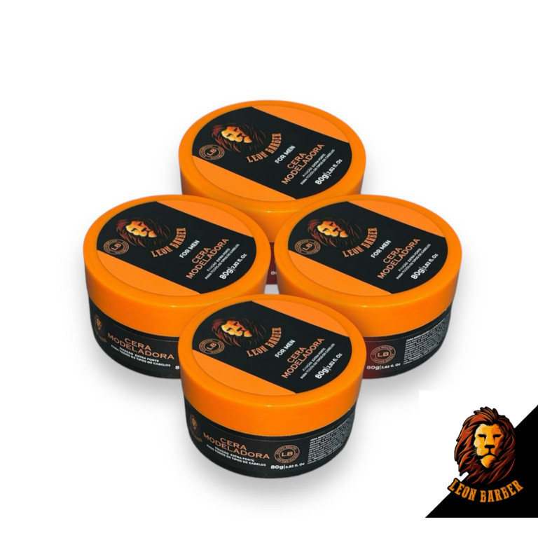 Cera Modeladora para cabelo Leon Barber 80g - 4 unidades | Shopee Brasil