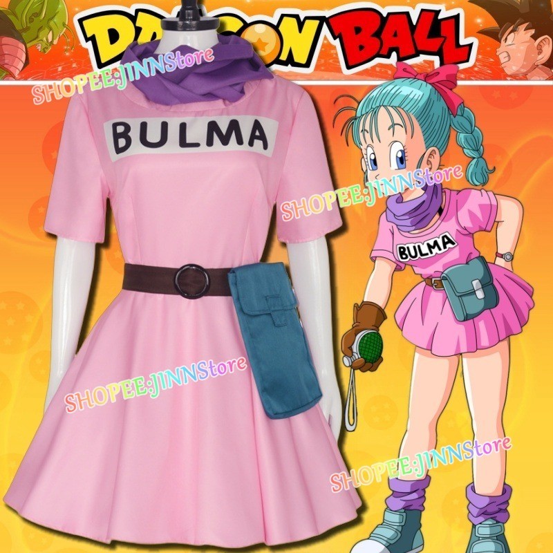 - JINN-Criança/Adulto Tamanho DRAGON BALL BULMA Cosplay BURUMA Vestido ...