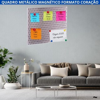 Painel Quadro Metalico Magnetico Desenho Decoracao Formato Ima Avisos ...