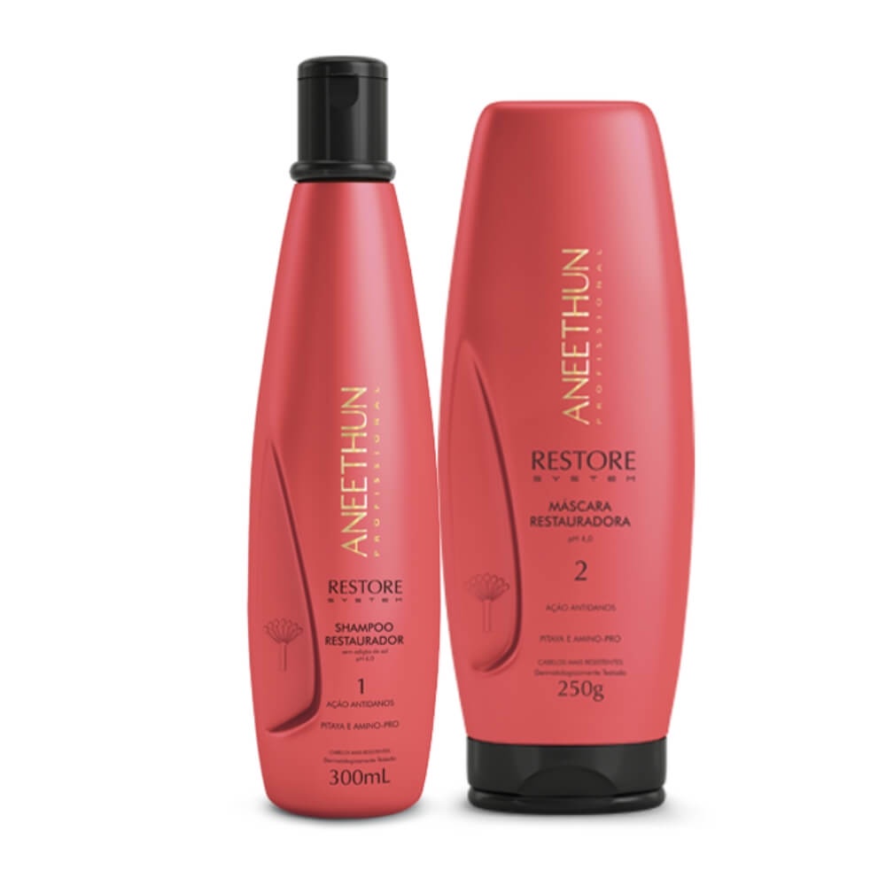 Aneethun Restore Shampoo Restaurador 300ml + Máscara Restauradora 250g ...