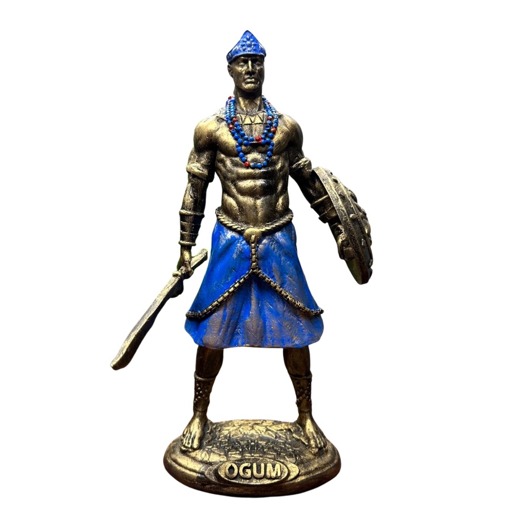 Imagem Ogum Guerreiro (D) 25cm Resina - Umbanda Orixá | Shopee Brasil
