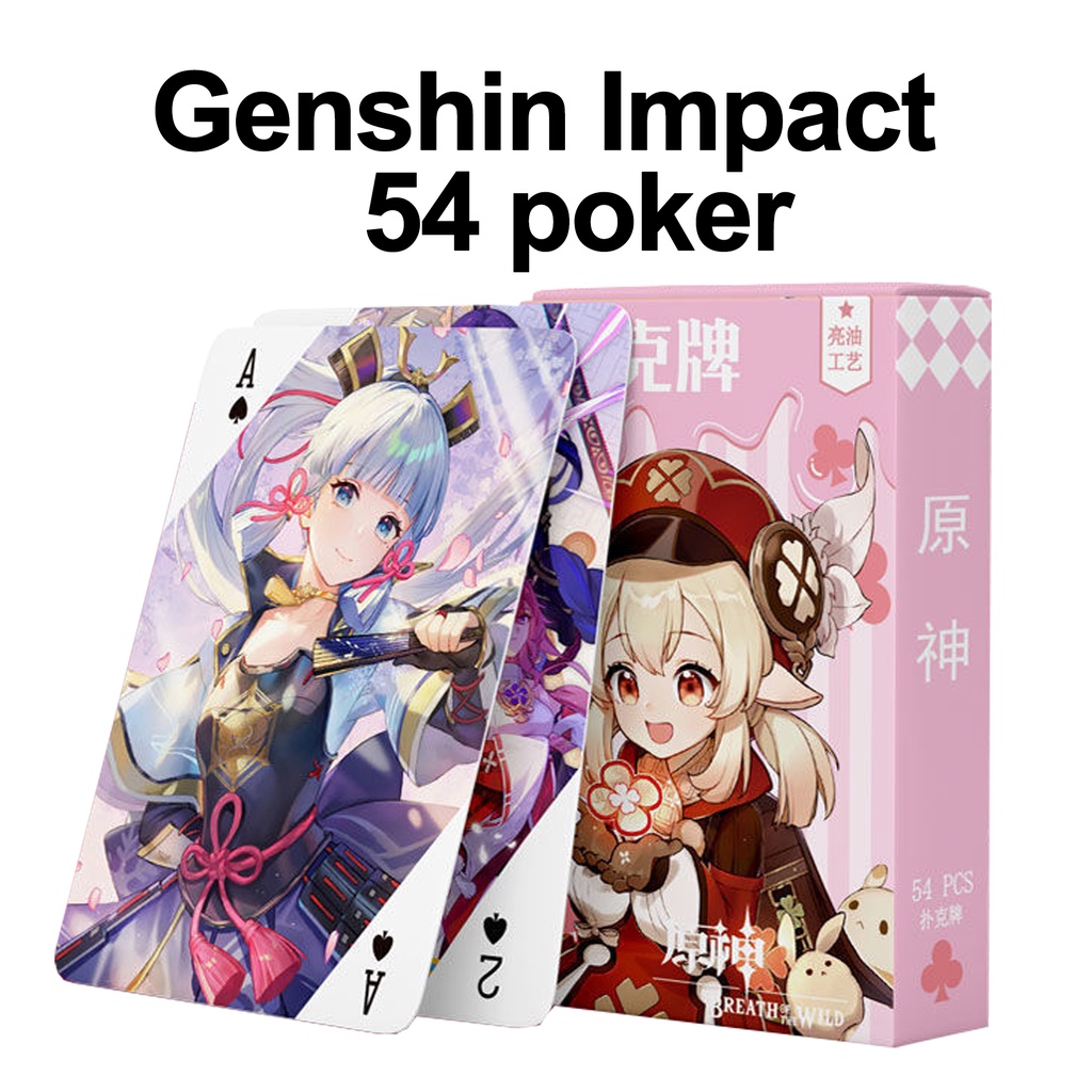 Cartão de Poker Genshin, Cartão Postal em Pé, Conjunto de Fotos, Cartas ...