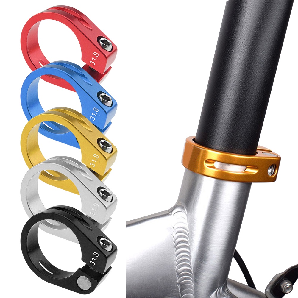 HW Fixador De Alumínio De Liga Para Bicicleta Parafuso Do Espigão De Selim 31.8/34.9mm Tubo MTB ...