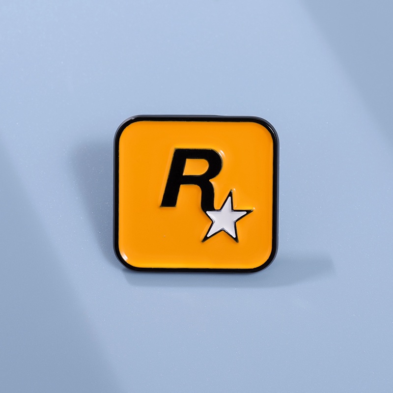 GTA R Broches De Esmalte Broche Grand Theft Auto Rockstar Star Lapela ...