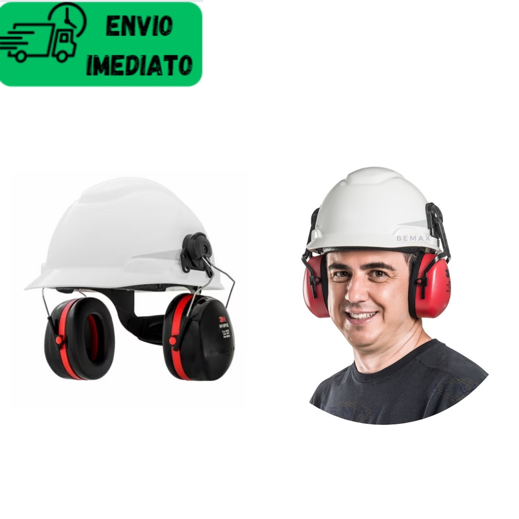 ABAFADOR 3M DE RUIDO CONCHA POMP MUFFLER ACOPLAVEL PARA CAPACETE 3M ...