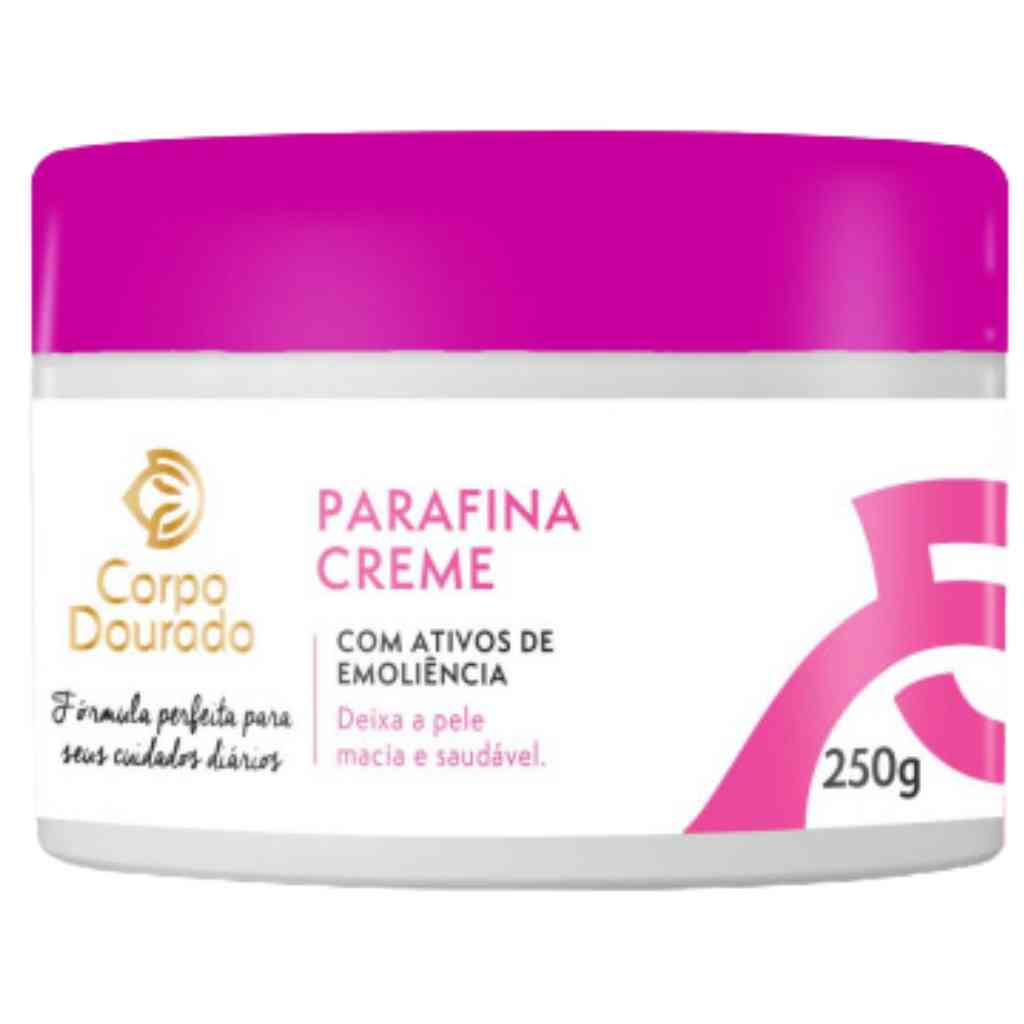 Parafina Creme Corpo Dourado Clinic Mais 250g Ativos de Emoliência ...