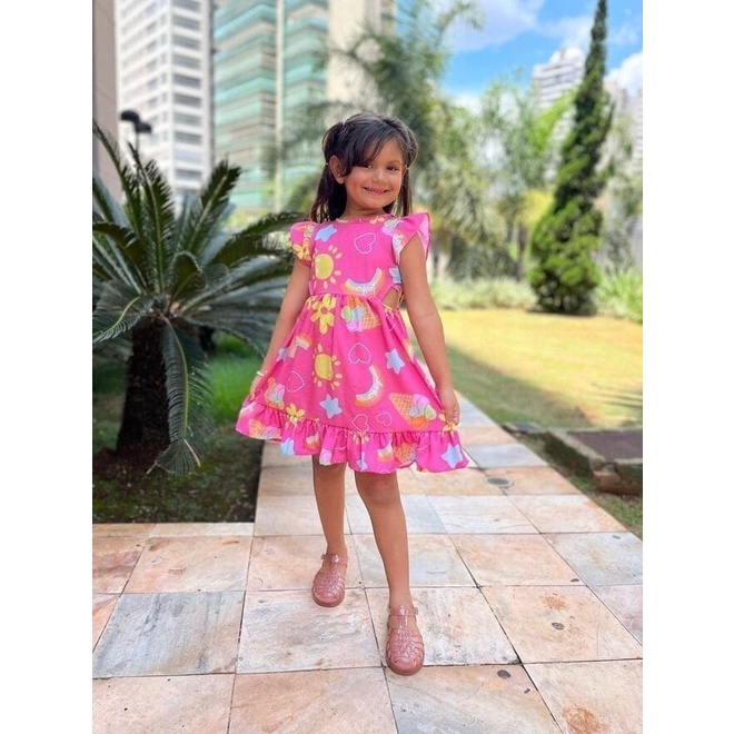 Vestido Flor De Verão Linha Fábula Shopee Brasil