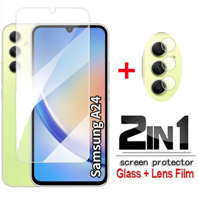 2 Em 1 Para Samsung Galaxy S25 Edge A14 A15 A26 A56 A25 A24 A35 A55 M14 M34 M53 4G 5G Filme ...