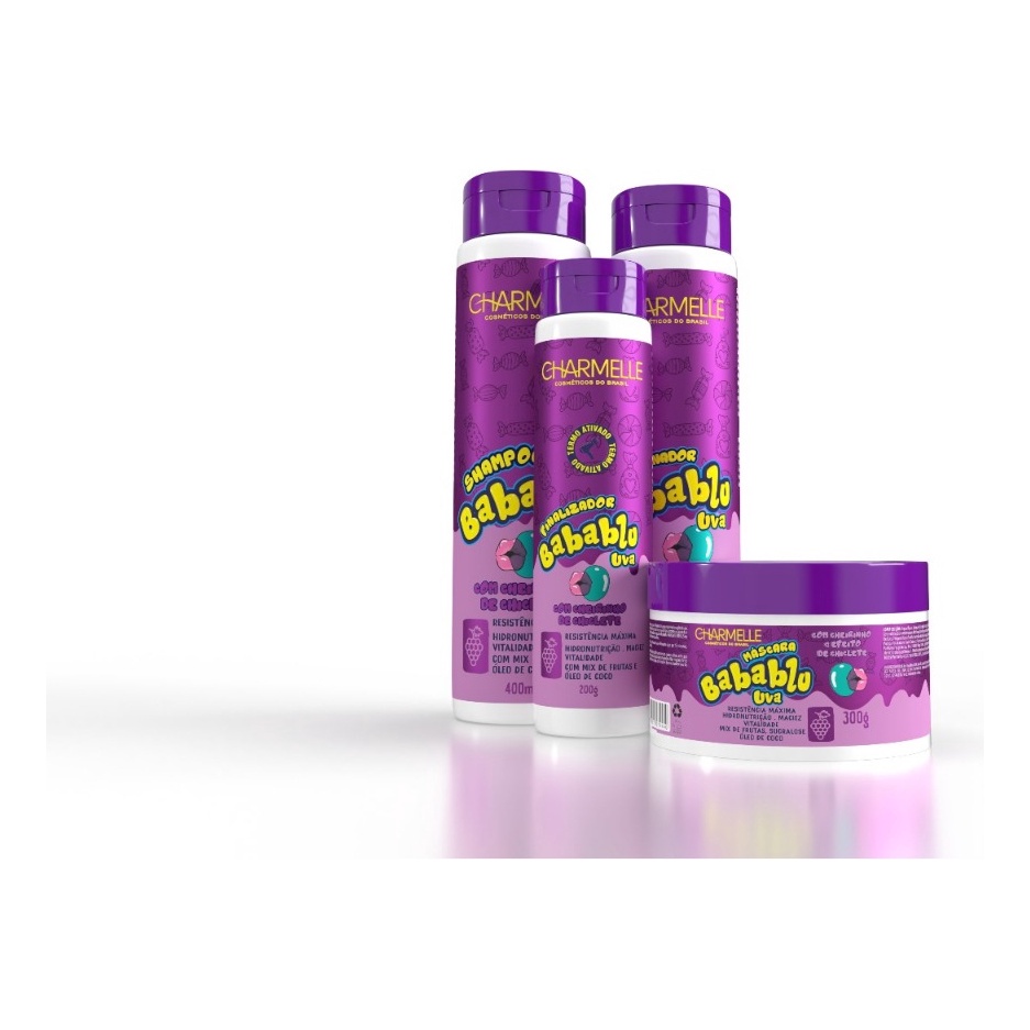 Kit Capilar 4 Itens Babablu Com Cheiro De Chiclete Babaloo | Shopee Brasil