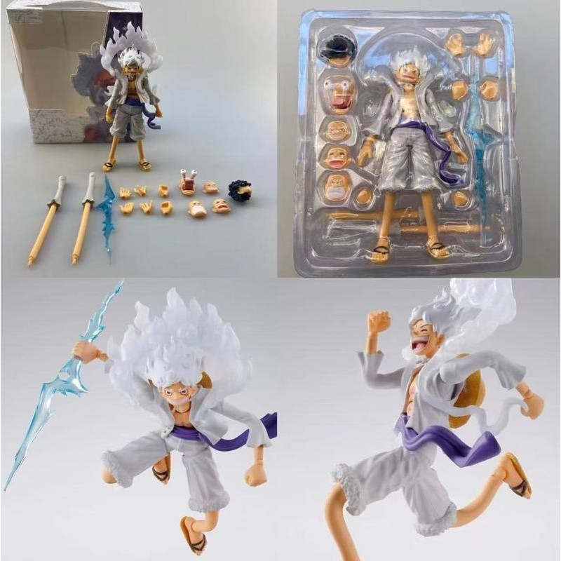 Bandai s.h.p figures SHF ONE PIECE Monkey D. Luffy Gear 5 Nica One Piece action figure model ...
