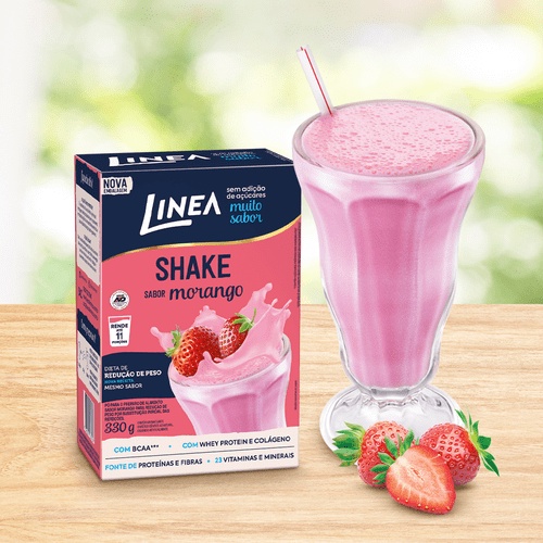 Shake Sabor Morango Redução de Peso Linea 330g | Shopee Brasil