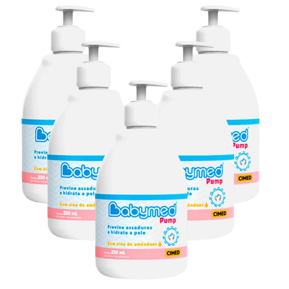 5 Unidades Pomadas Babymed Pump de 250ml | Shopee Brasil