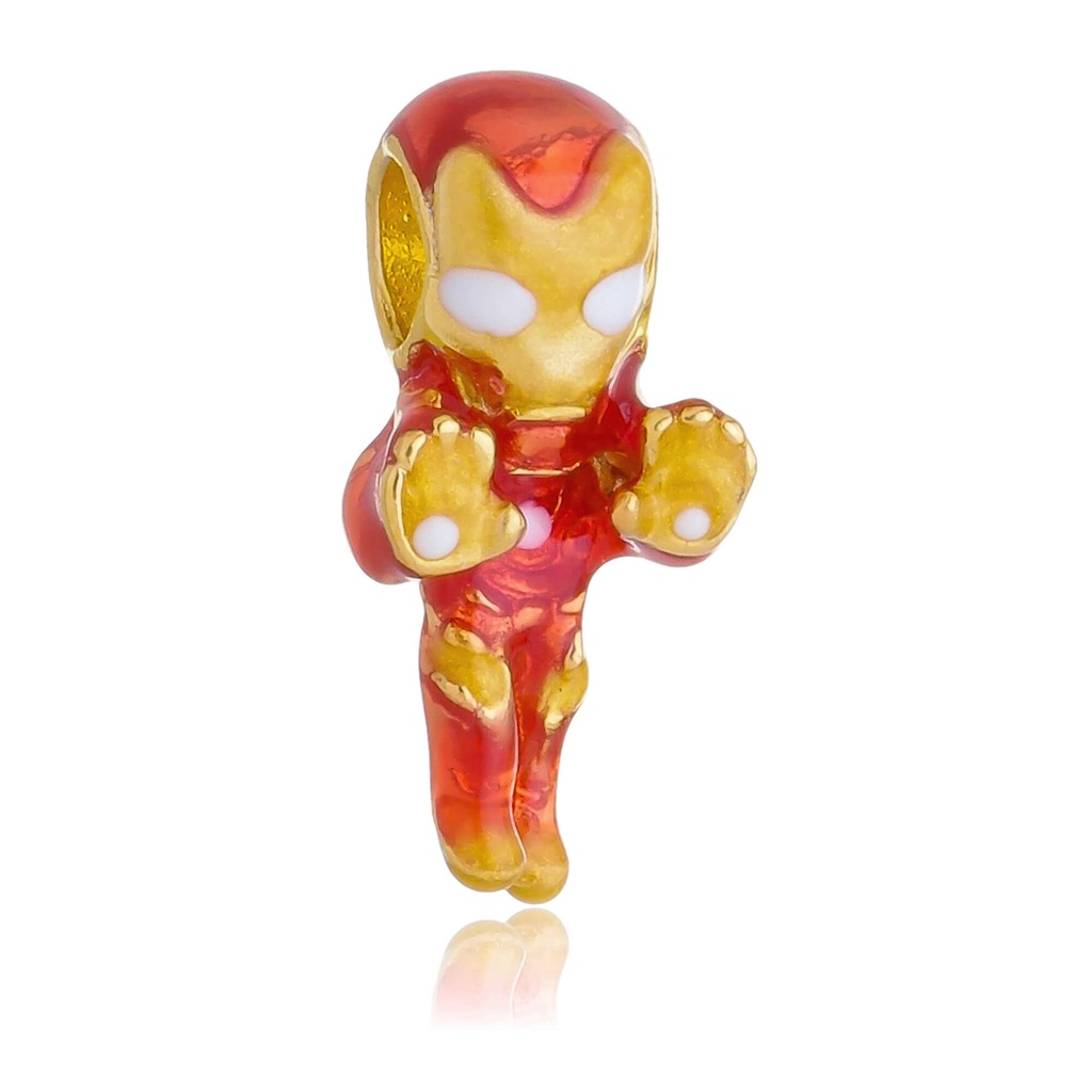 Berloque Homem de Ferro Tema Marvel Separador Banhado a Ouro 18k ...