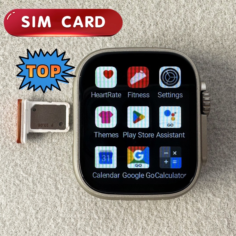 Relógio Inteligente Android S9 ULTRA Câmera 4G SIM RAM 1GB ROM 16GB ...