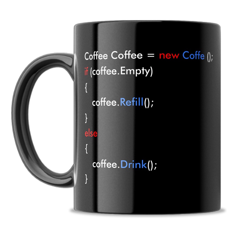 Caneca Programador Dev If Coffee Porcelana Preta Premium | Shopee Brasil