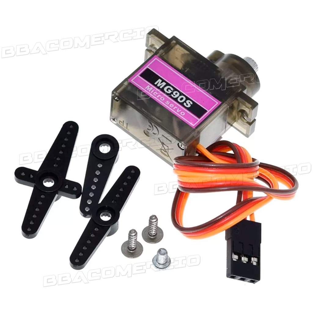 Micro Servo Motor Mg90s Metal Gear Automodelo 2.2kg 360º | Shopee Brasil