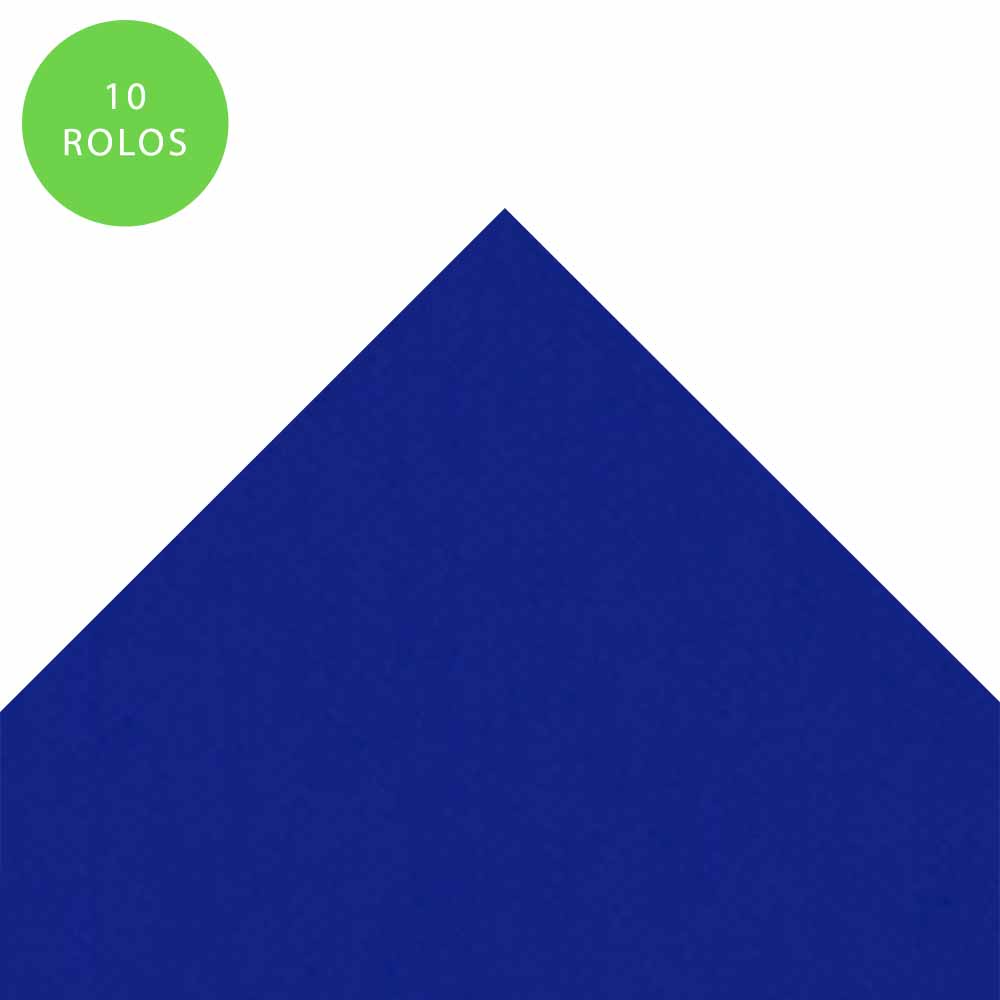 Papel Crepom Liso 2m Azul Royal CRV400098 Crep mais - 10FL | Shopee Brasil