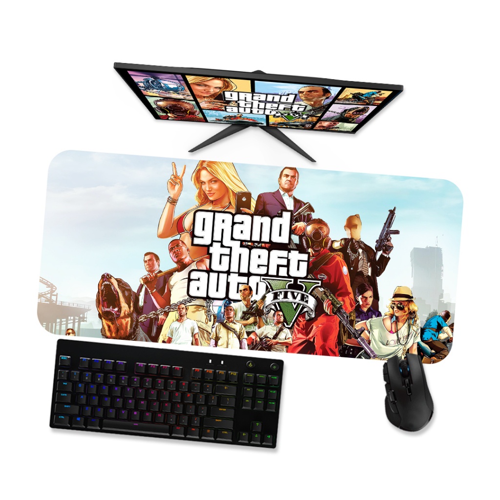 Mouse pad Gamer - Gta V Cenário 5 - Mousepad Grande 90x40 80x40 60x40 ...