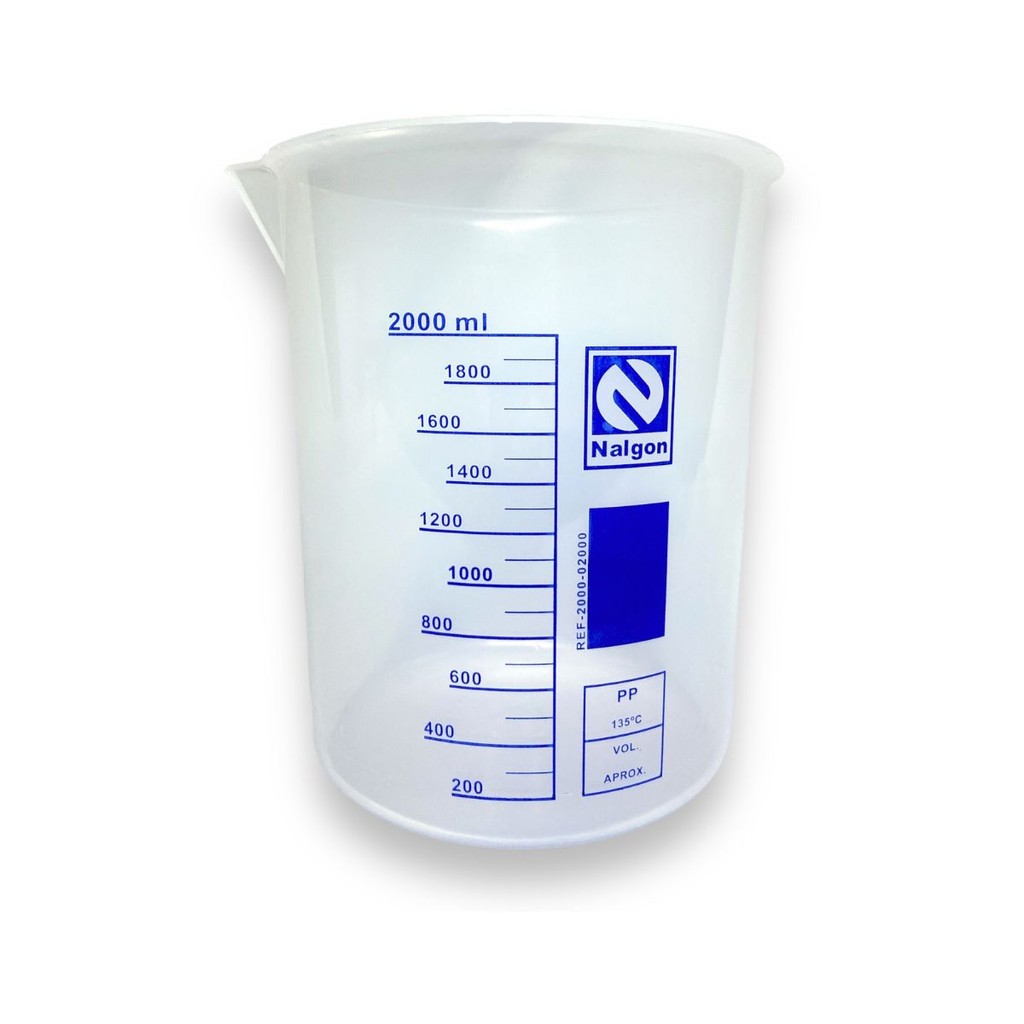 Bequer De Plastico (Polipropileno) Graduado Autoclavavel 2000ml ...