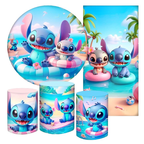 KIT PAINEL DE FESTA LILO E STITCH PISCINA POLL PARTY 3D - IMAGEM FULLHD ...