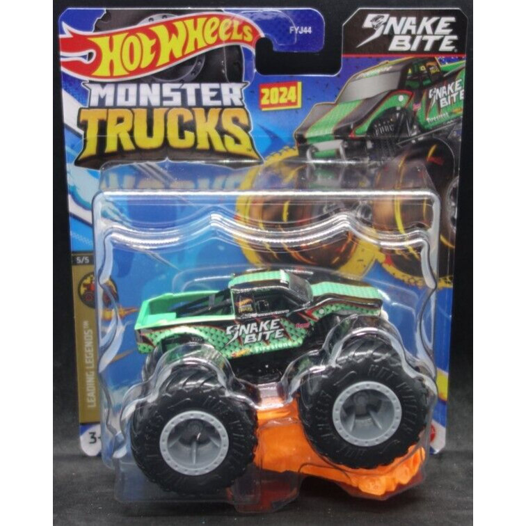 Hot Wheels Monster Trucks Leading Legends Snake Bite 5/5 | Shopee Brasil