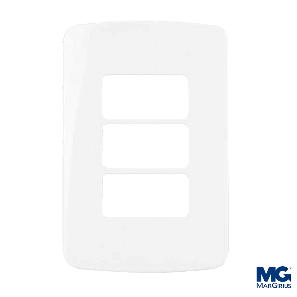 Tomada Tripla Placa 3 Módulos 20A 2p+T Margirius Linha B3 | Shopee Brasil