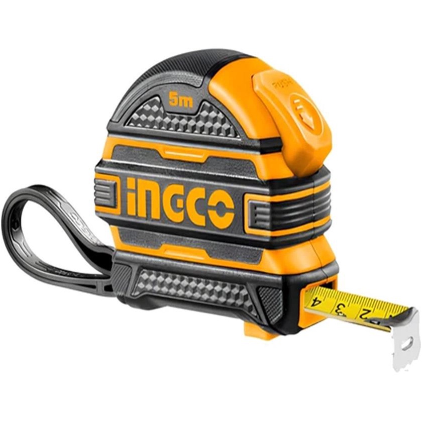 Trena de 5m Emborrachada com Botao Duplo Ingco 5m x 19mm | Shopee Brasil