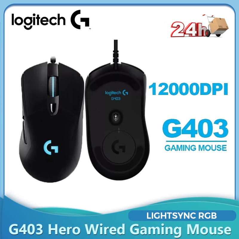 Rato Logitech G403 Com Fio 12000 DPI Hero RGB Ratos Para Jogos | Shopee Brasil