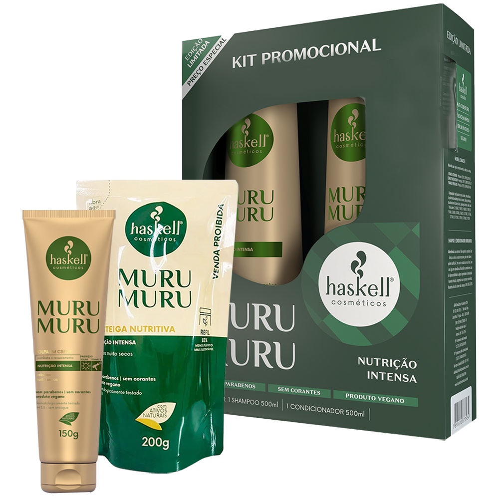 Kit Promopack 500ml + Polpa em Creme Haskell Murumuru | Shopee Brasil