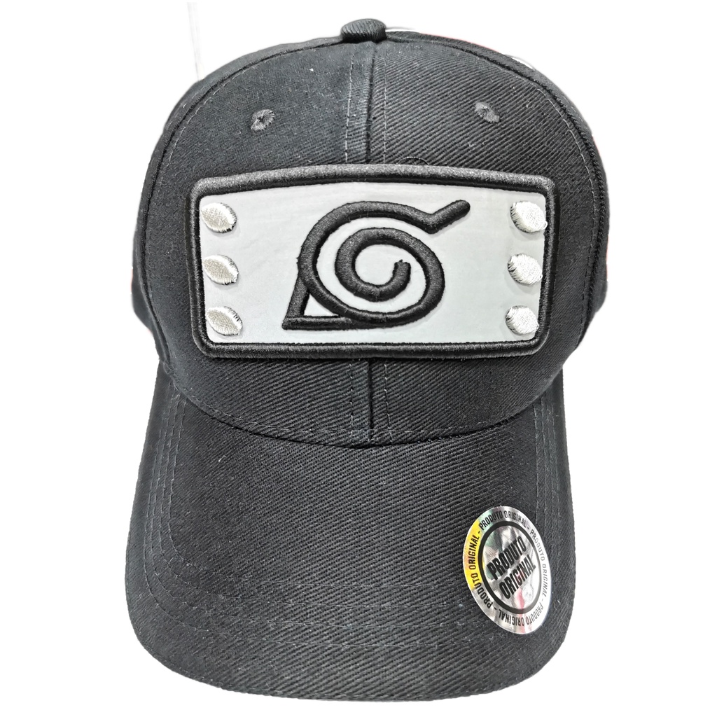Bone Naruto Renegado Aldeia da Folha Bordado Preto | Shopee Brasil