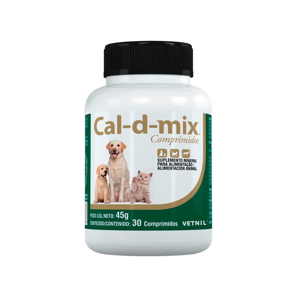 Cal-d-mix 30 Comprimidos - Vetnil | Shopee Brasil