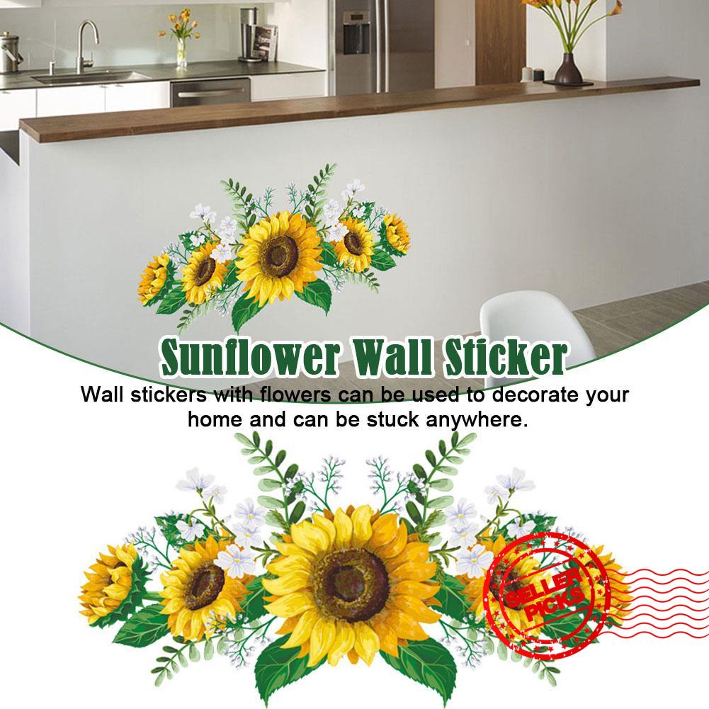 Novo Girassol Flor Decalque Personalizado De Parede H7L5 | Shopee Brasil