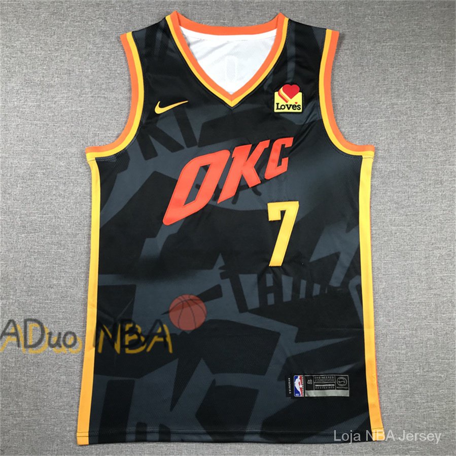 Camiseta Oklahoma City Thunder #7 Chet Holmgren Navy Swingman City Edition 2023/24 De Basquete ...