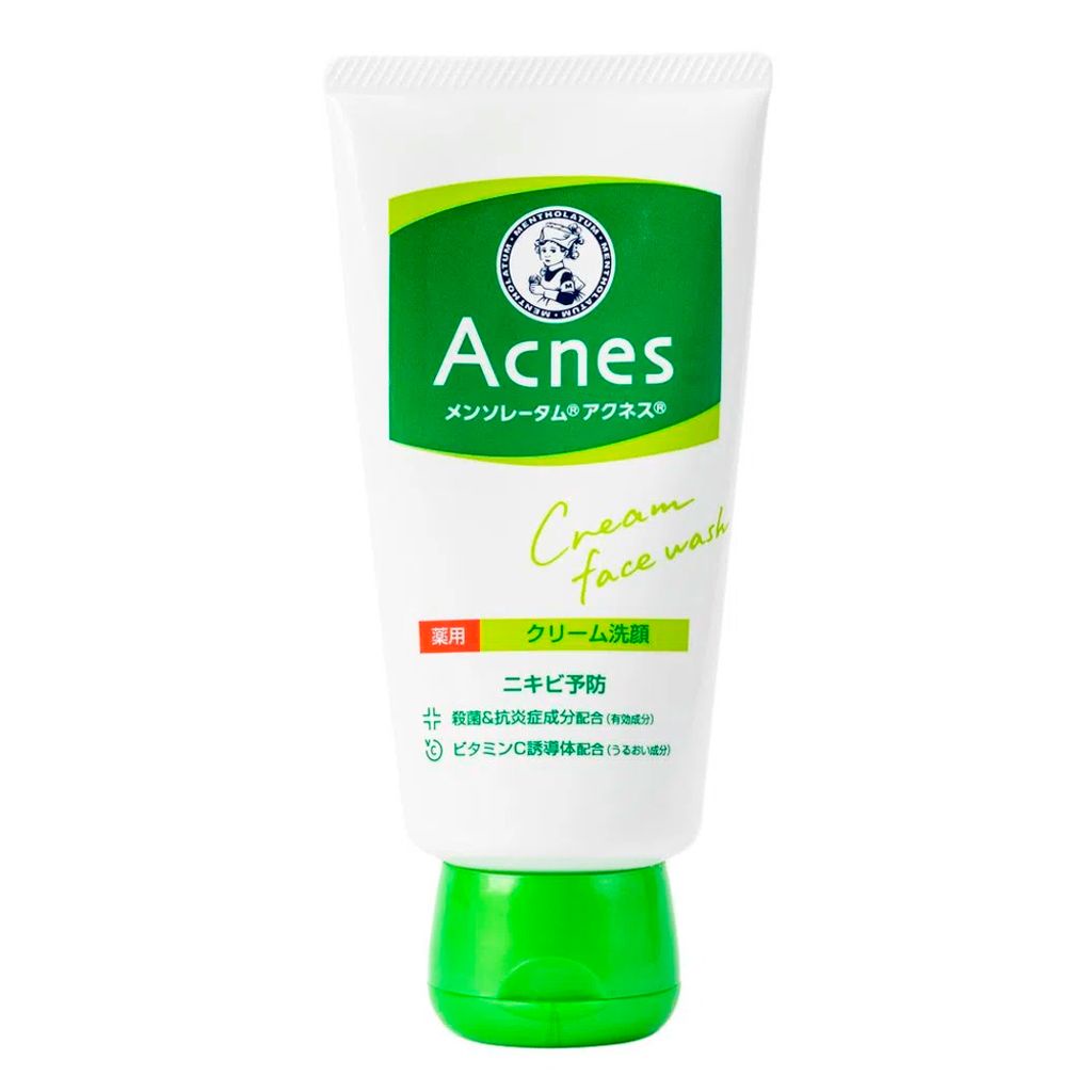 Acnes Creamy Face Wash Mentholatum Sabonete Facial Cremoso para Pele com Acne 130g | Shopee Brasil