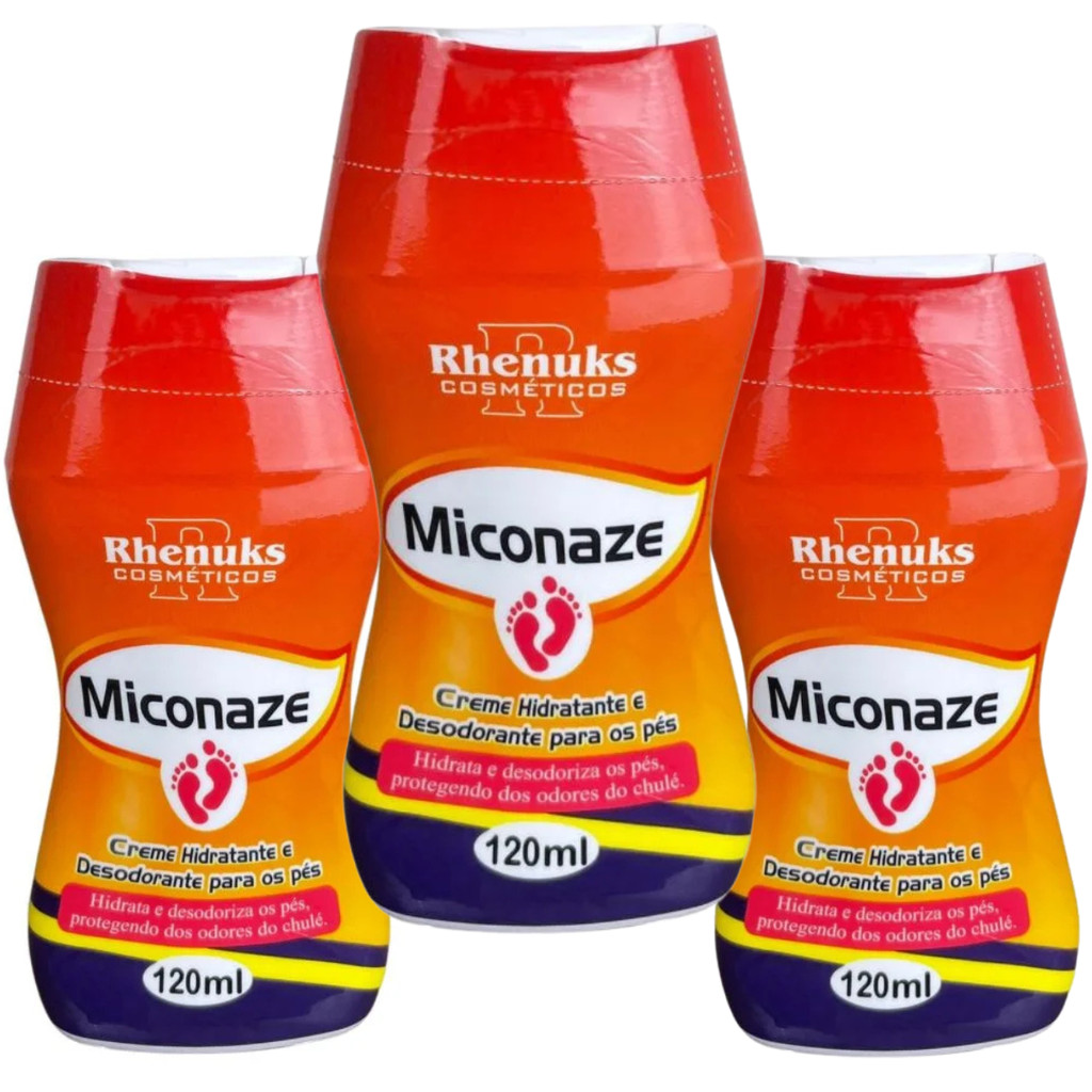 Kit 3 Creme Hidratante Desodorante P/ Pés Micoze Miconaze | Shopee Brasil