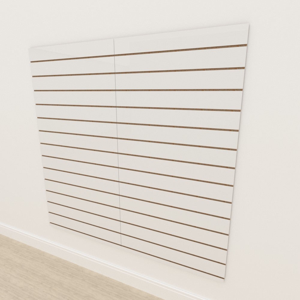 Expositor mdf painel canaletado 180x180 Branco kit painel canelado ...