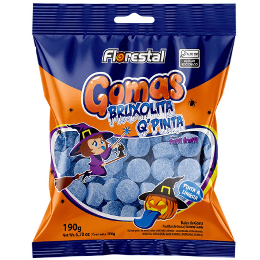 Bala de Goma Bruxolita Q Pinta 190g - Florestal | Shopee Brasil