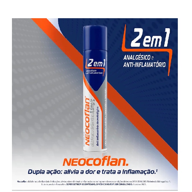 Neocoflan 2 Em 1 Aerosol 85ml | Shopee Brasil