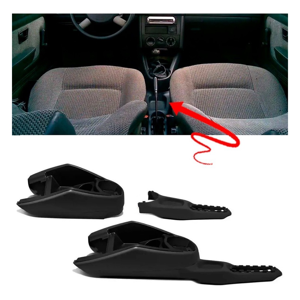 Kit Console Central Prolongador Gol Parati Saveiro G3 Preto | Shopee Brasil