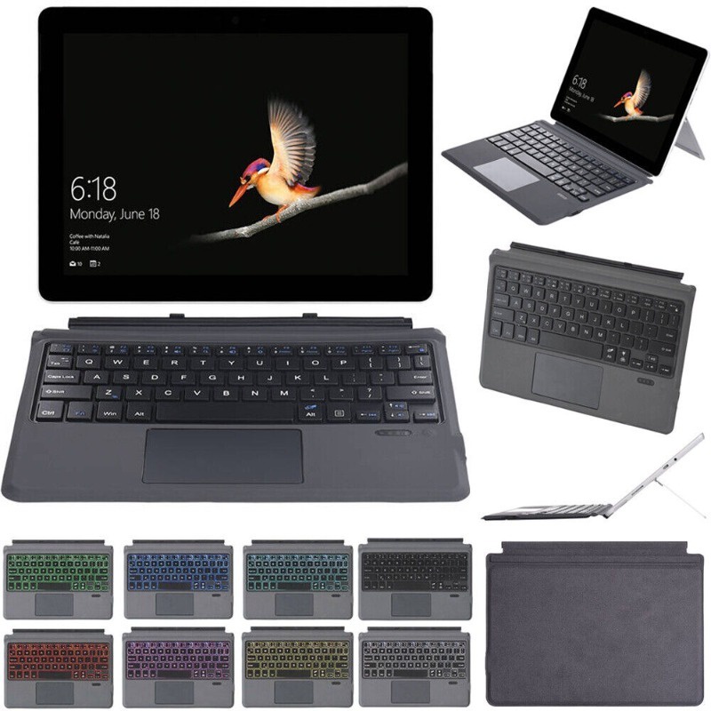Para Microsoft Surface Go/Go2/Go3/Go4 Teclado Bluetooth Sem Fio C/Touchpad Com Tampa Da Caixa ...