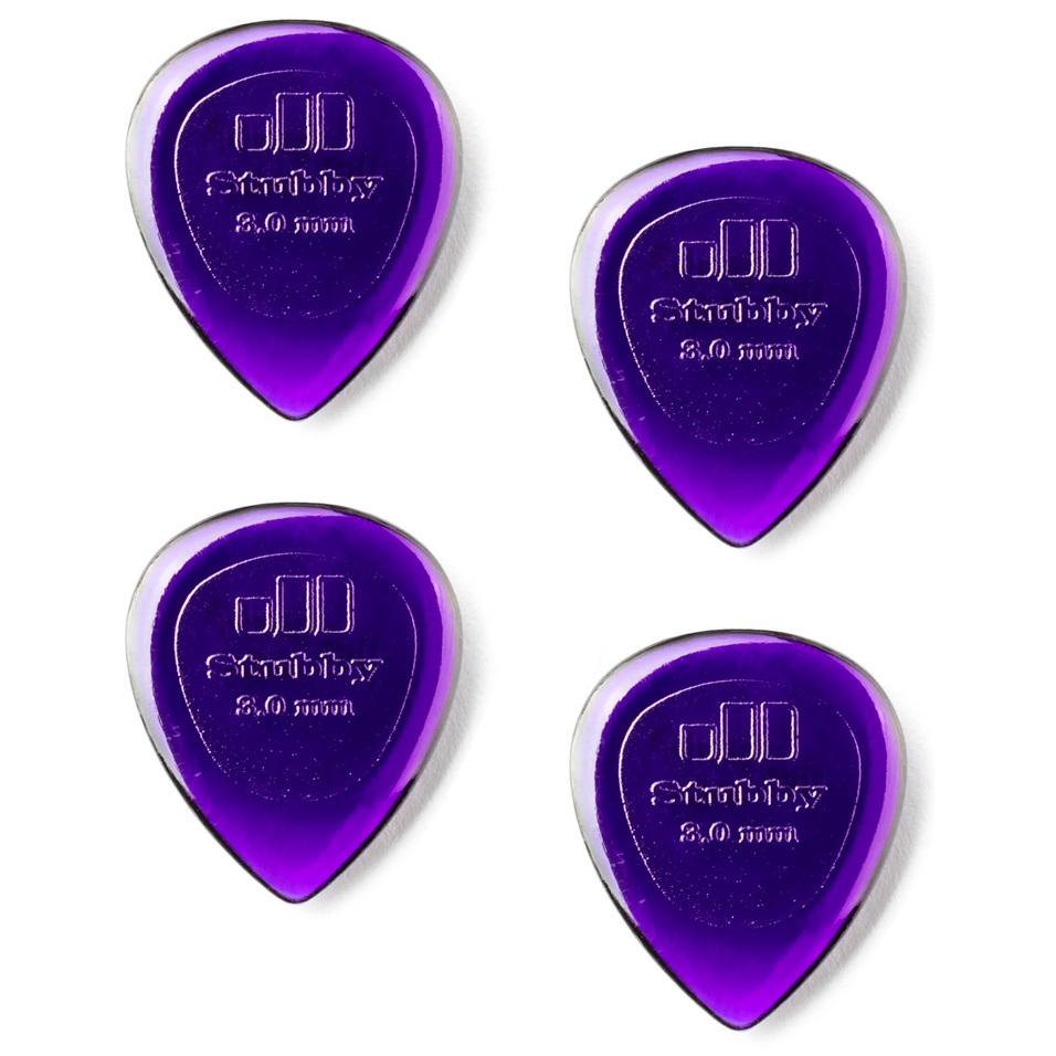 4 Palheta guitarra Stubby 3 mm Dunlop 474R 3.0 roxa | Shopee Brasil