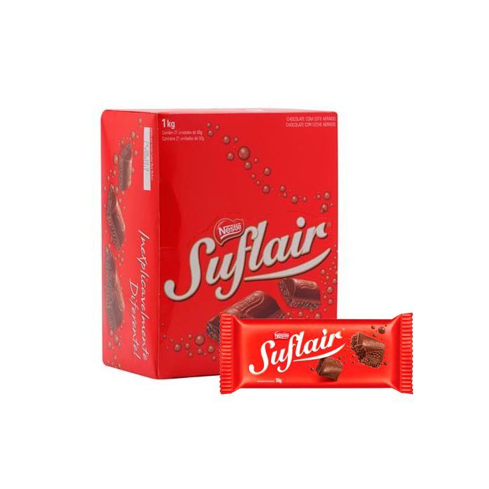 Chocolate Suflair Nestlé 20 un de 50g cada | Shopee Brasil