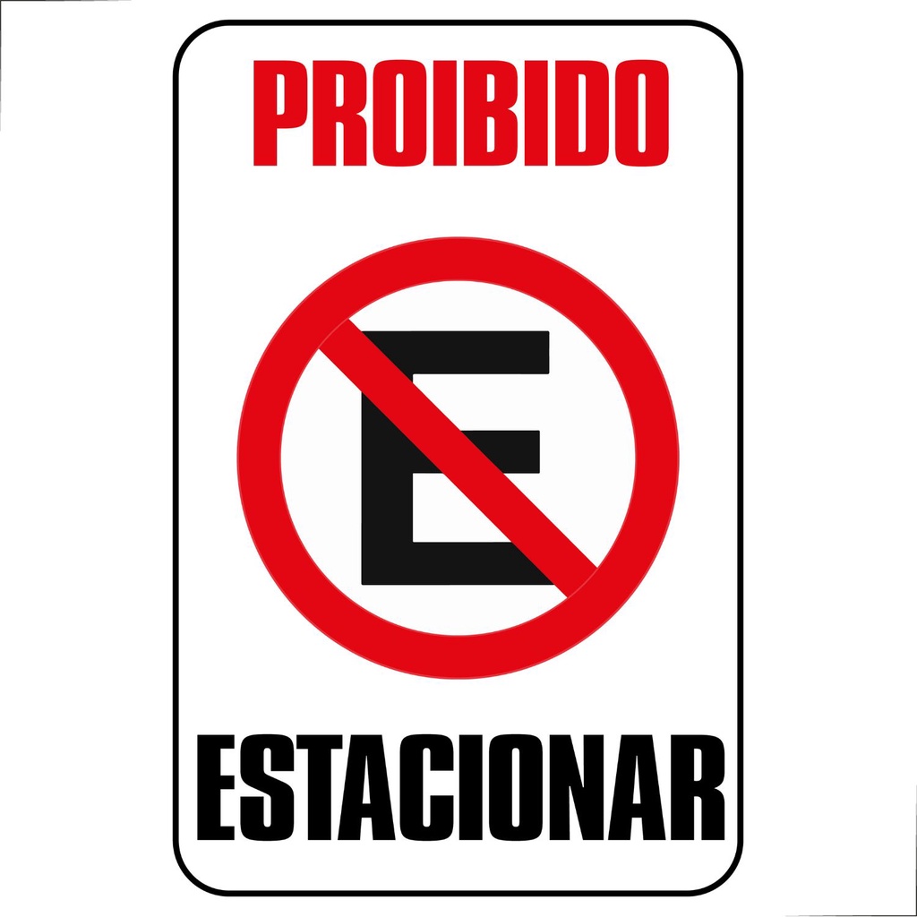 Kit 2 Adesivos de Sinalizacao Proibido Estacionar 30x20cm | Shopee Brasil
