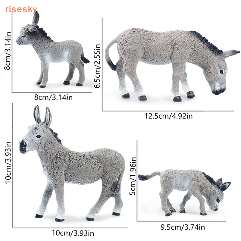 [Figuras De Burro Animais Bonitos Brinquedos Modelo De Da Fazenda ...