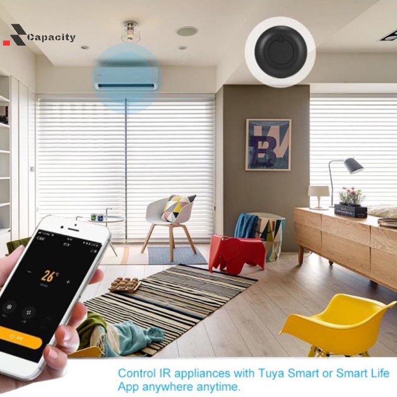 Capacidade De Controle Remoto WiFi IR Inteligente De Infravermelho Universal Para Ar ...