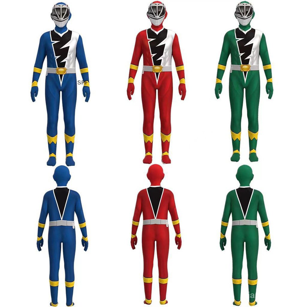 SPF Power Rangers Dino Fury Cosplay Costumes Para Crianças Tricolor ...