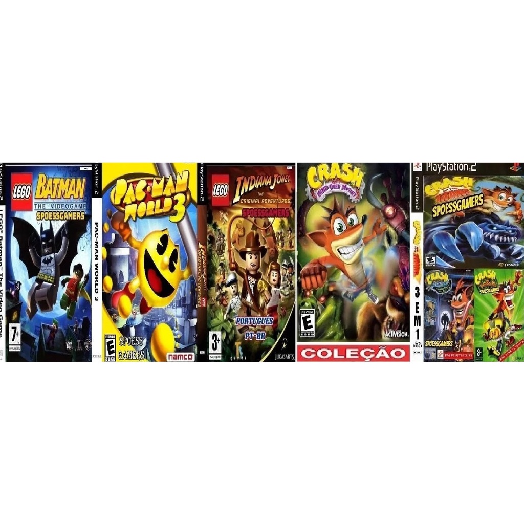 5 Jogos Ps2 Lego Batman Crash Pac Man | Shopee Brasil