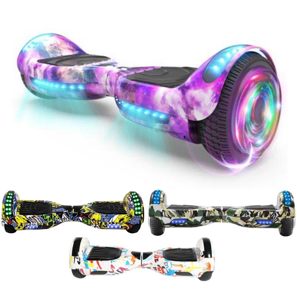 Skate eletrico hoverboard 6,5 Polegadas Com Led e Bluetooth | Shopee Brasil