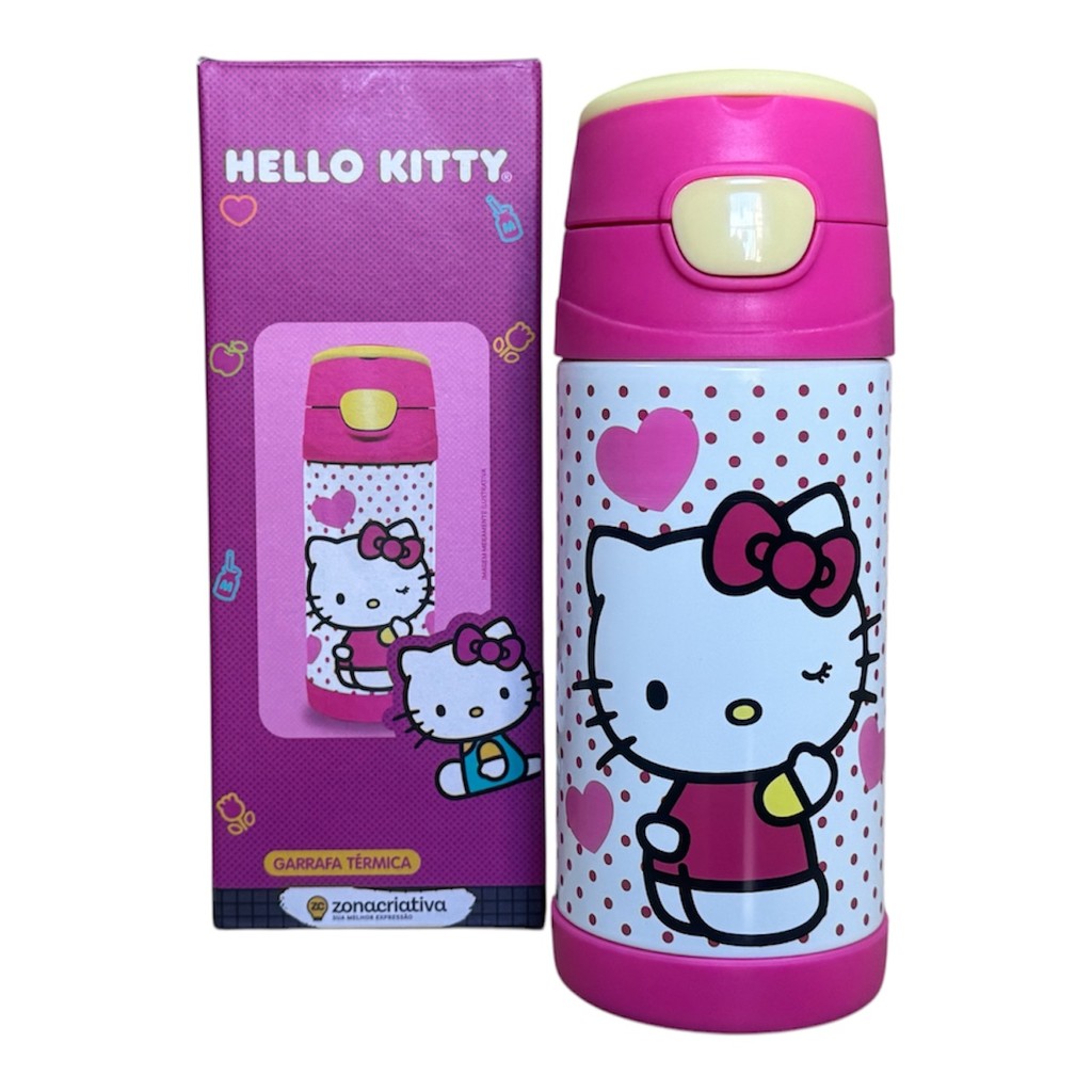 Garrafa Inox Infantil Hello Kitty 350ml - ZonaCriativa | Shopee Brasil