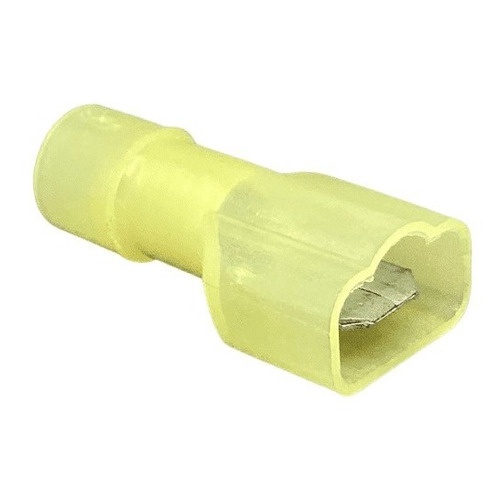 200un Terminal Macho Totalmente Isolado Faston 4 A 6mm Amarelo Lingueta ...